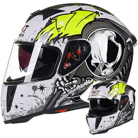 Scooter Motorbike Helmets Full Face Motorcycle Helmet with Double anti ...