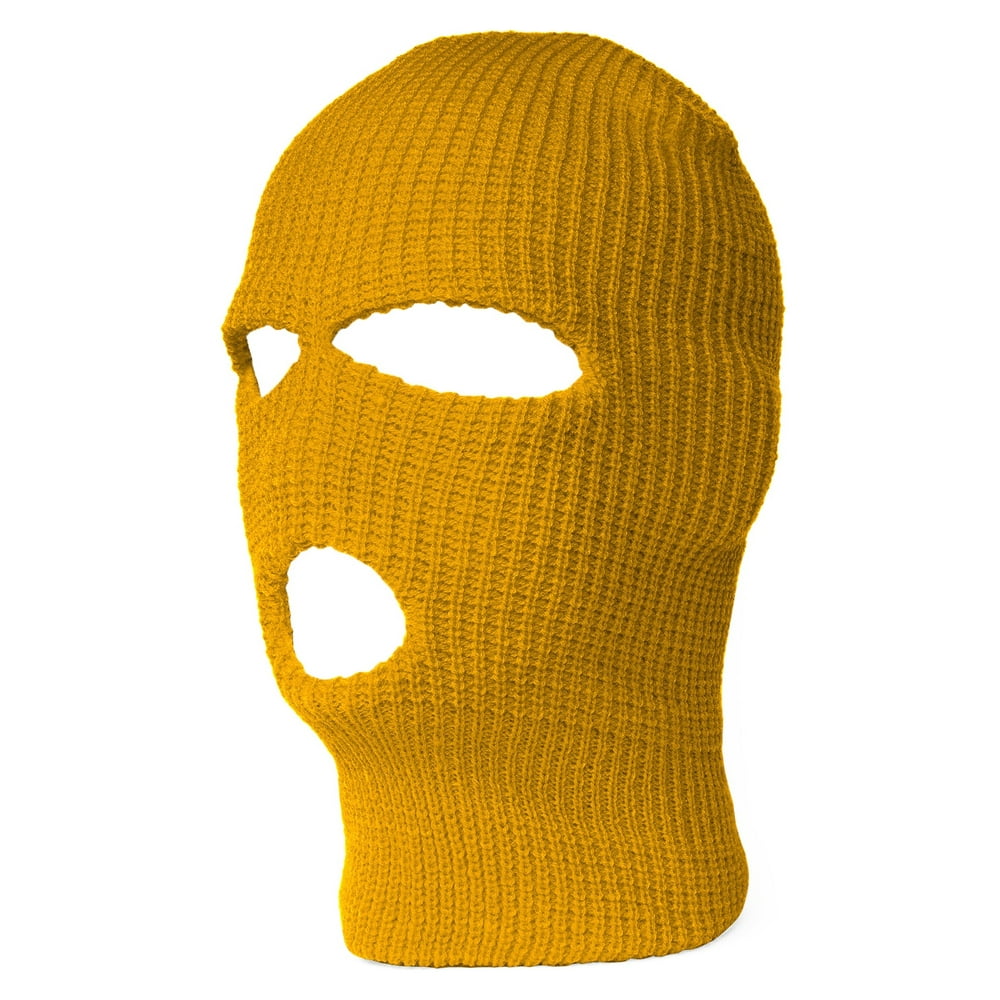 Top Headwear 3 Hole Face Ski Mask, Yellow Gold 1pc - Walmart.com ...
