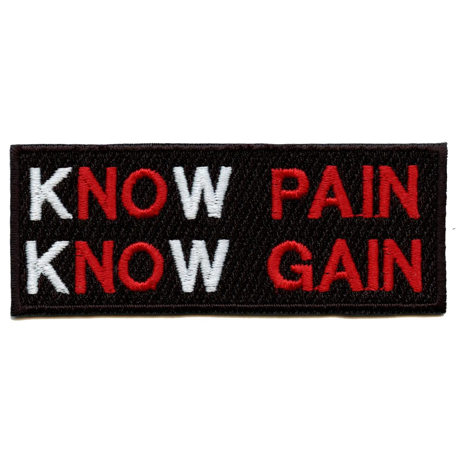 Know Pain Know Gain Embroidered Iron On Patch - Walmart.com