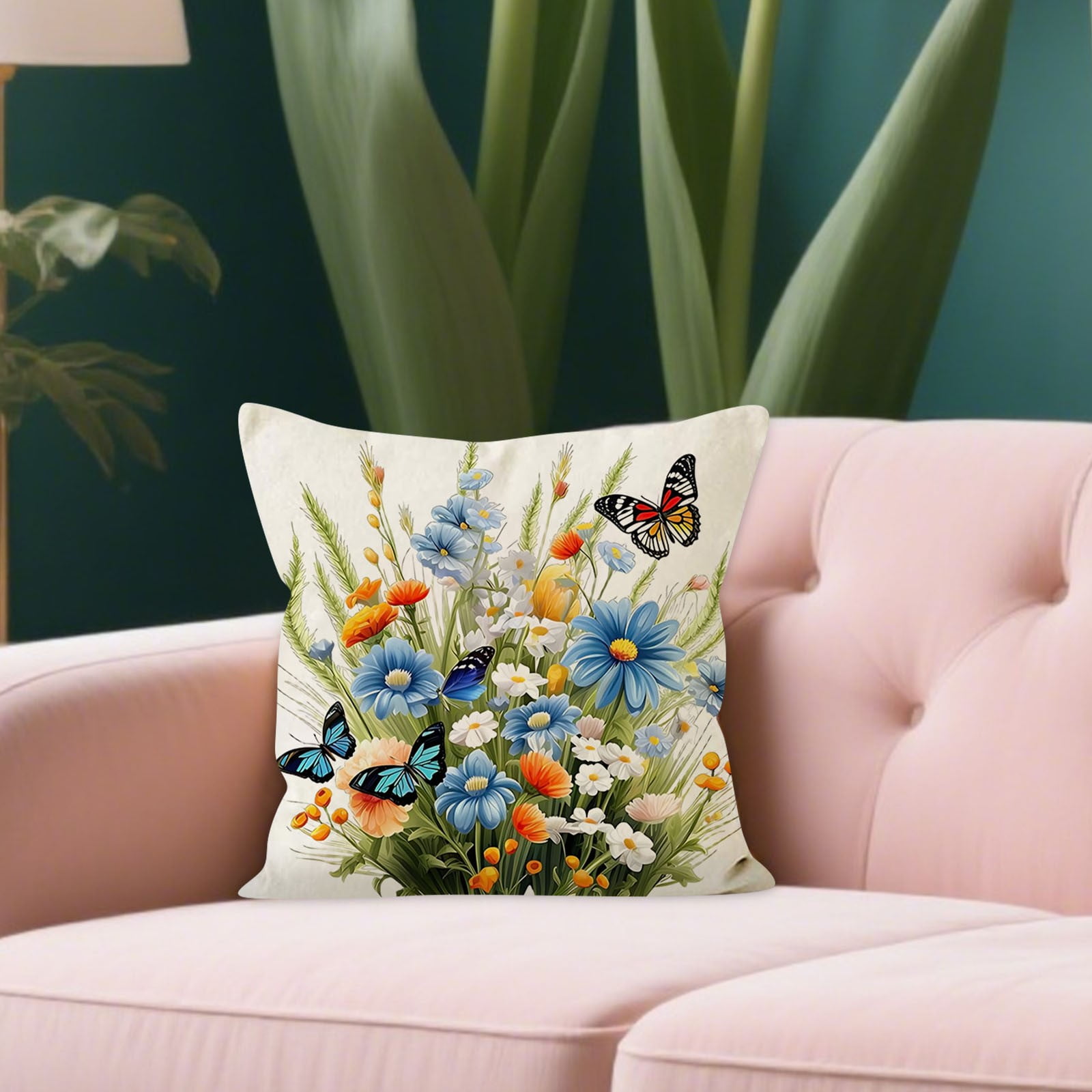 Click here for Rexchip Store Spring Flower Pillowcase Linen Home... prices