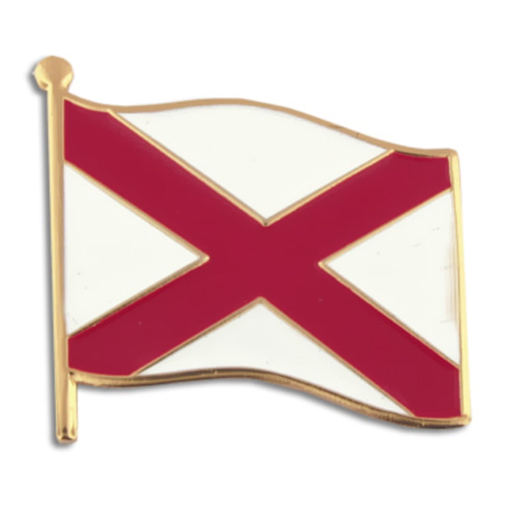 PinMart's Alabama US State Flag AL Enamel Lapel Pin - Walmart.com