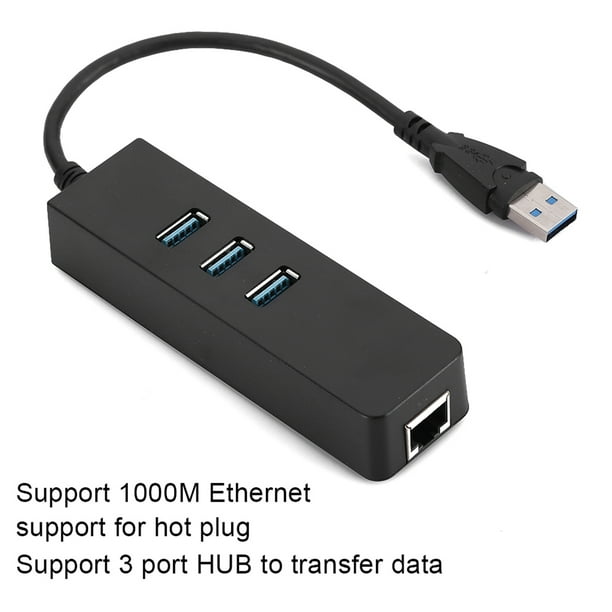 Convertidor HUB a RJ45 ANGGREK RJ-45 + HUB USB para Gigabit Ethernet ...