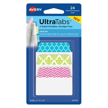 Avery Mini Ultra Tabs, 1" x 1.5", 40 Tabs, Asst Primary Colors (74760 ...
