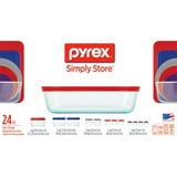 Pyrex Glass Storage Containers Set, 24-Piece Rectangular and Round ...