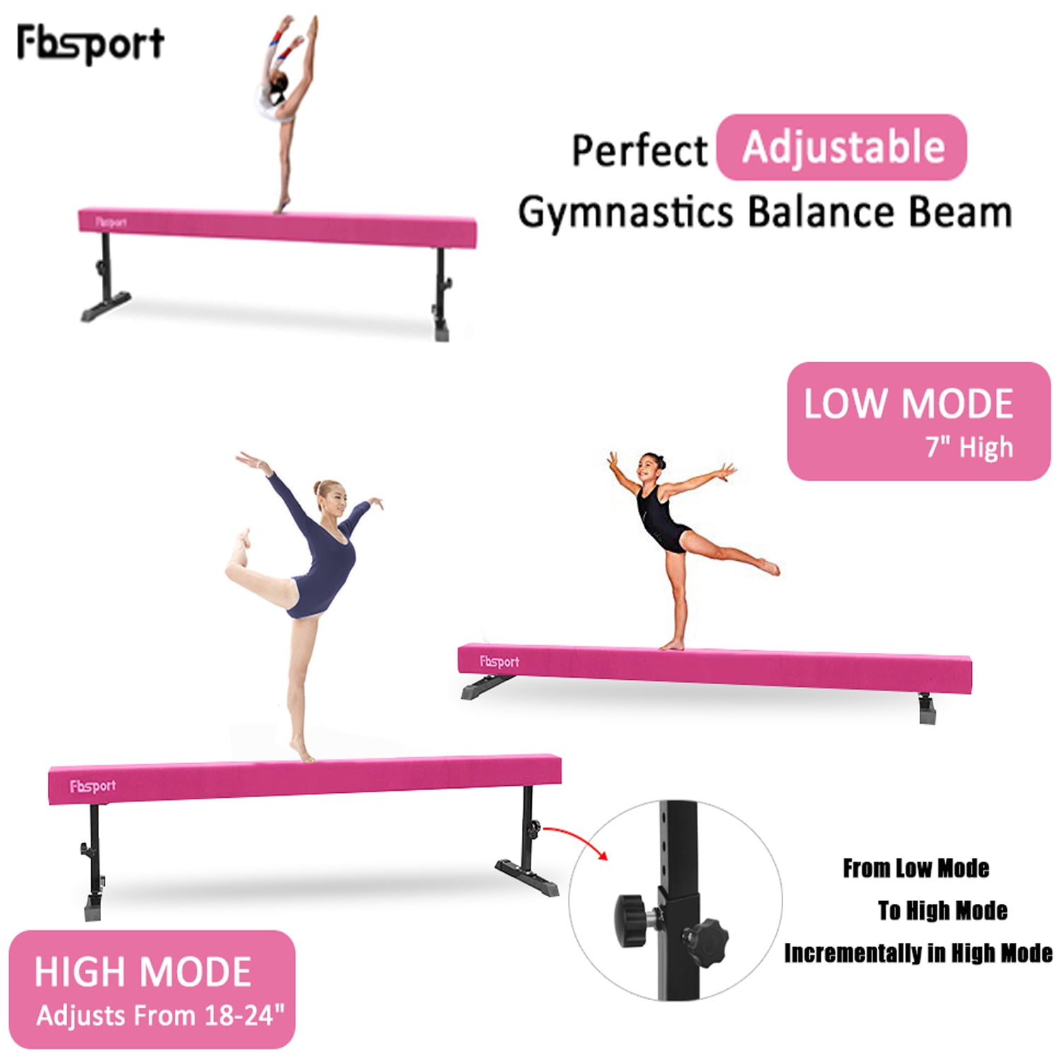 Fast Free Shipping 8ft Long Gymnastics Balance Beam 12in High Free Next Day Delivery Here Is