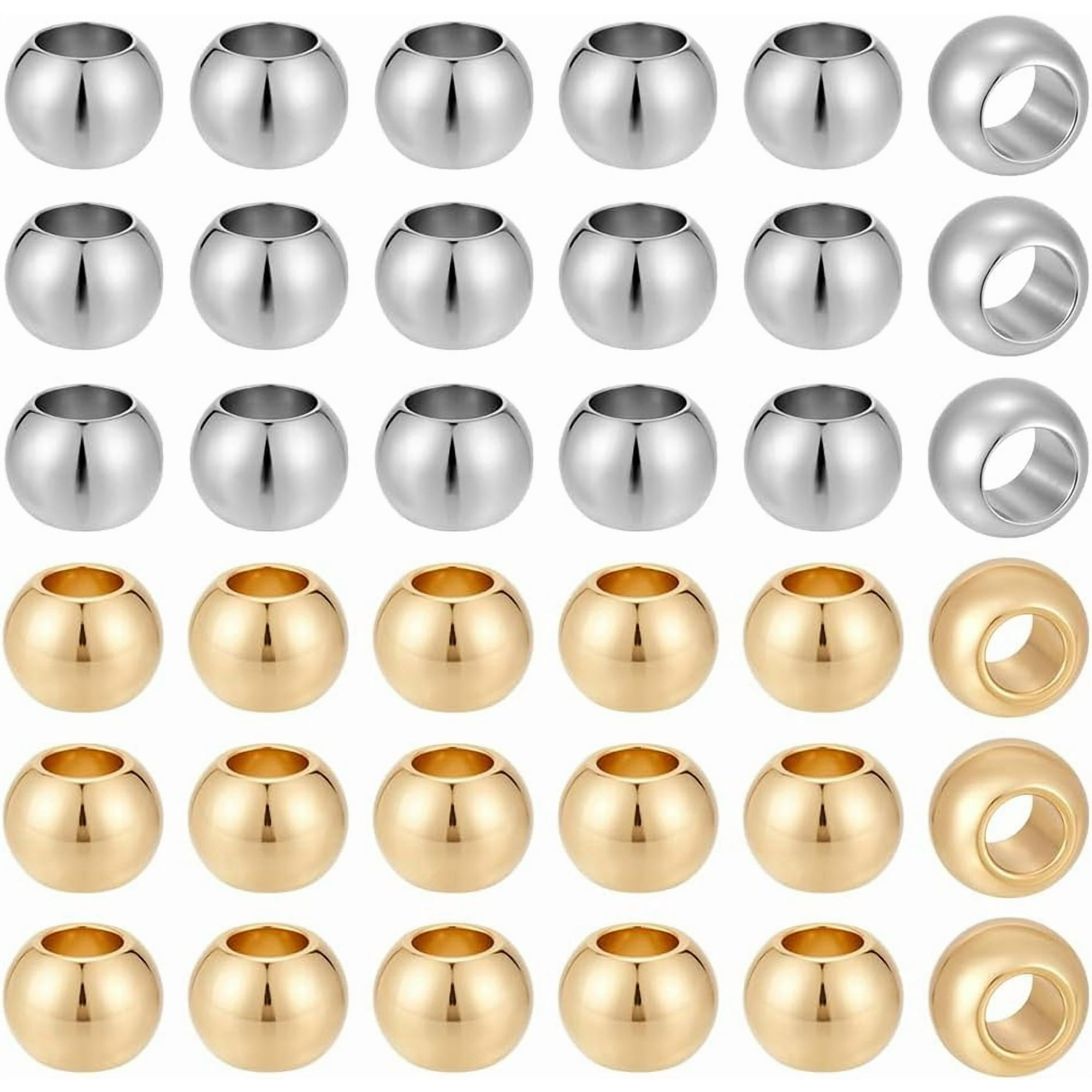 Click here for Nobrand 80pcs 304 Stainless Steel Round Spacer Bea... prices