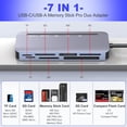 Memory Stick Pro Duo Card Reader, 7 in 1 USB-A/USB-C Multi Memory Card ...