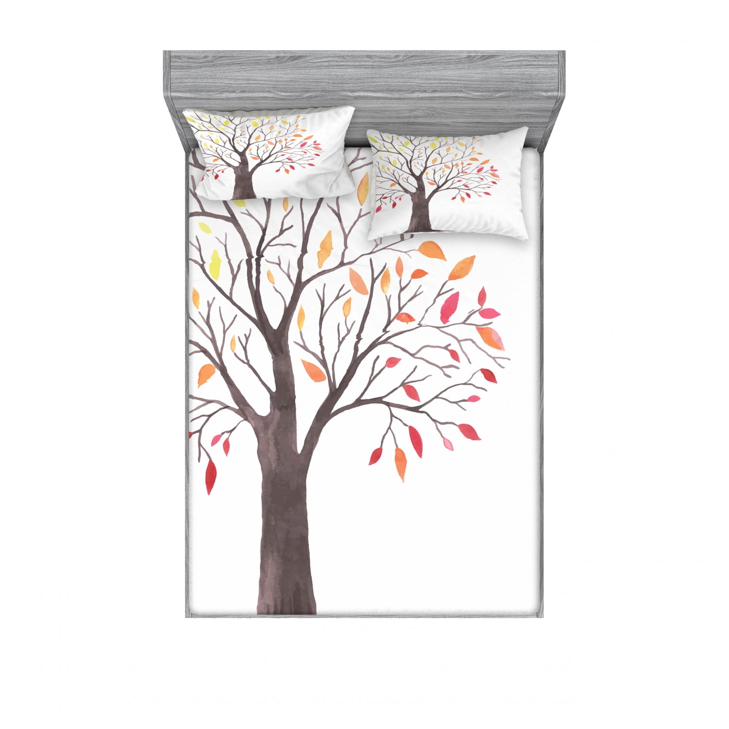 Forest Bedding Set with Sheet & Covers, Woodland Tree Modern Structure ...