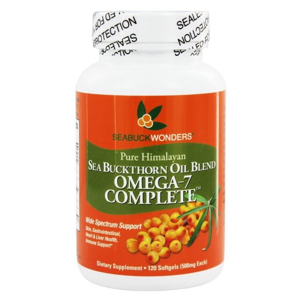 Seabuck Wonders Sea Buckthorn Oil Blend Omega-7 Complete 500 mg, 120 ...