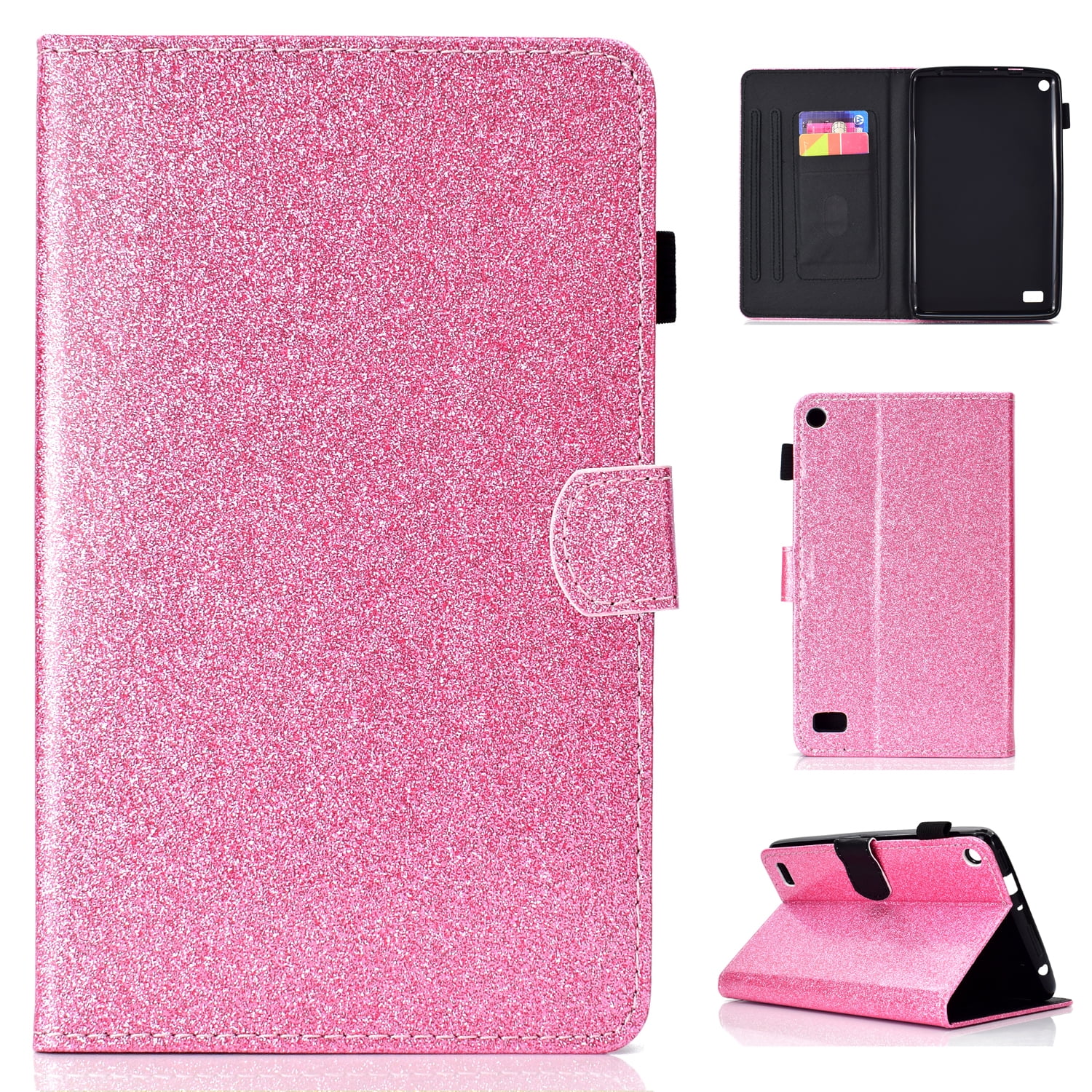 Fire 7 2015 Case (5th Generation ONLY), Allytech Glitter Leather Slim ...