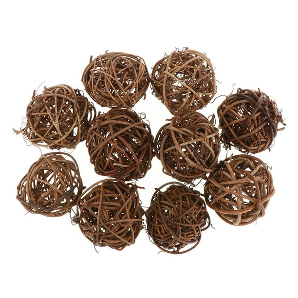 5cm Round Wicker Rattan Balls Decorative Balls for Bowls, Vase Fillers ...
