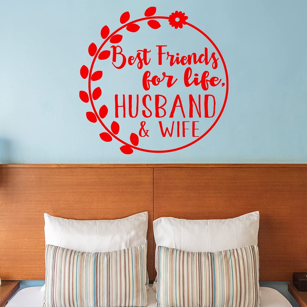 VWAQ Best Friends for Life Husband and Wife Wall Decal Romantic Wall ...