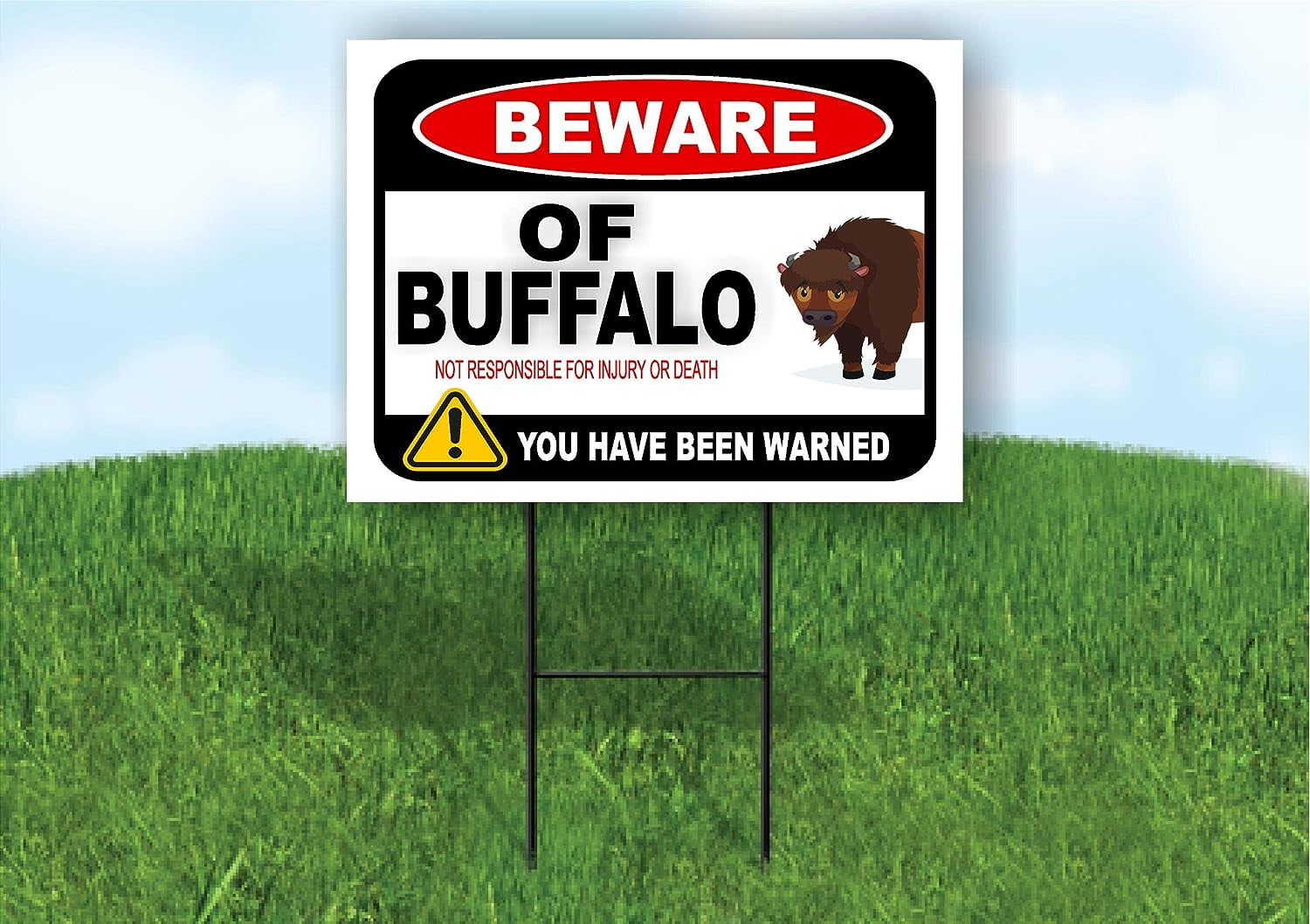 Work House Signs Double Sided Beware of Buffalo NOT Responsible for ...