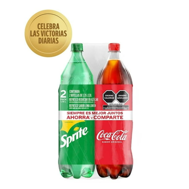 Refresco Coca Cola Sprite 2 botellas de 1.75 l c/u | Walmart en línea