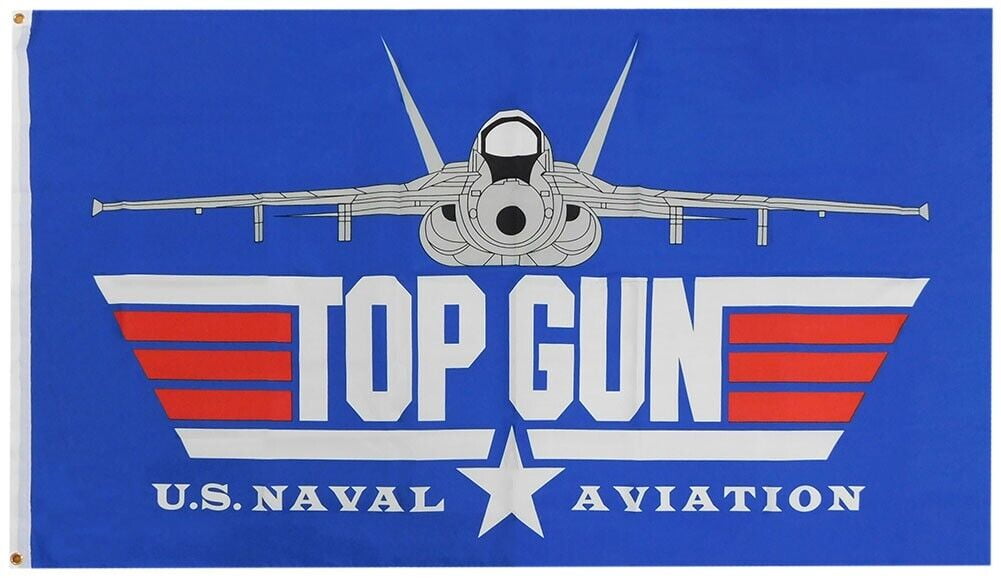 Ant Enterprises Top Gun U.S. Naval Aviation Blue Flag 3'x5' 3x5 Banner ...