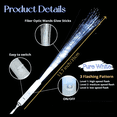 30Pcs Fiber Optic Wands Colorful Glow LED Light up Wand Bulk Flashing ...