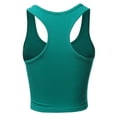 A2y Womens Basic Cotton Casual Scoop Neck Sleeveless Cropped Racerback