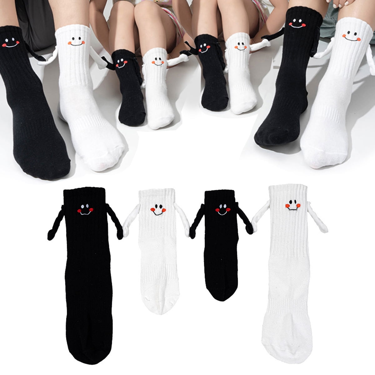 Click here for Askmiss 4 Pairs Family Matching Holding Hands Sock... prices