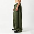 Avirosel Men's Casual Wide Leg Pants Loose Fit Drawstring Trousers ...