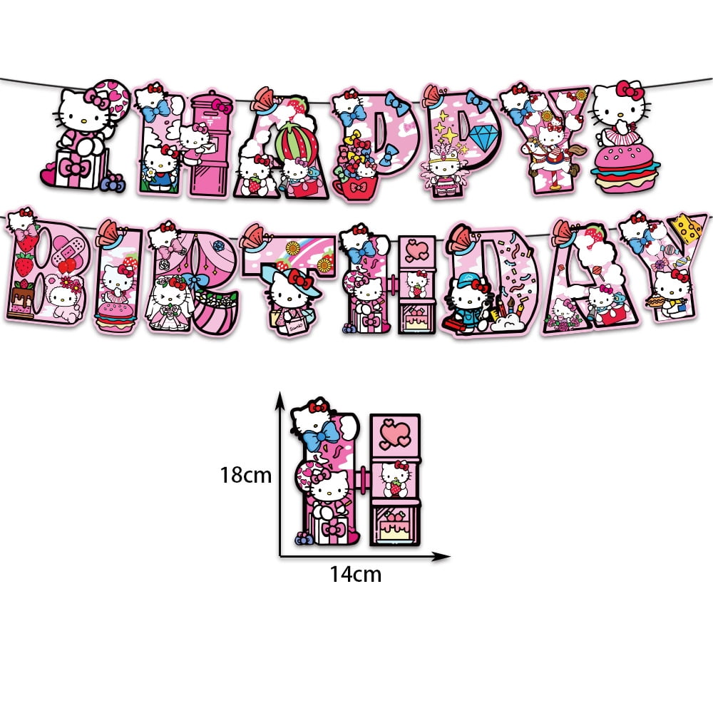 Happy Birthday Lettering Printables Hello Kitty