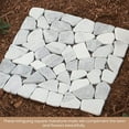Set of 3 12” Square Marble Riverstone Stepping Stones Garden Mats ...