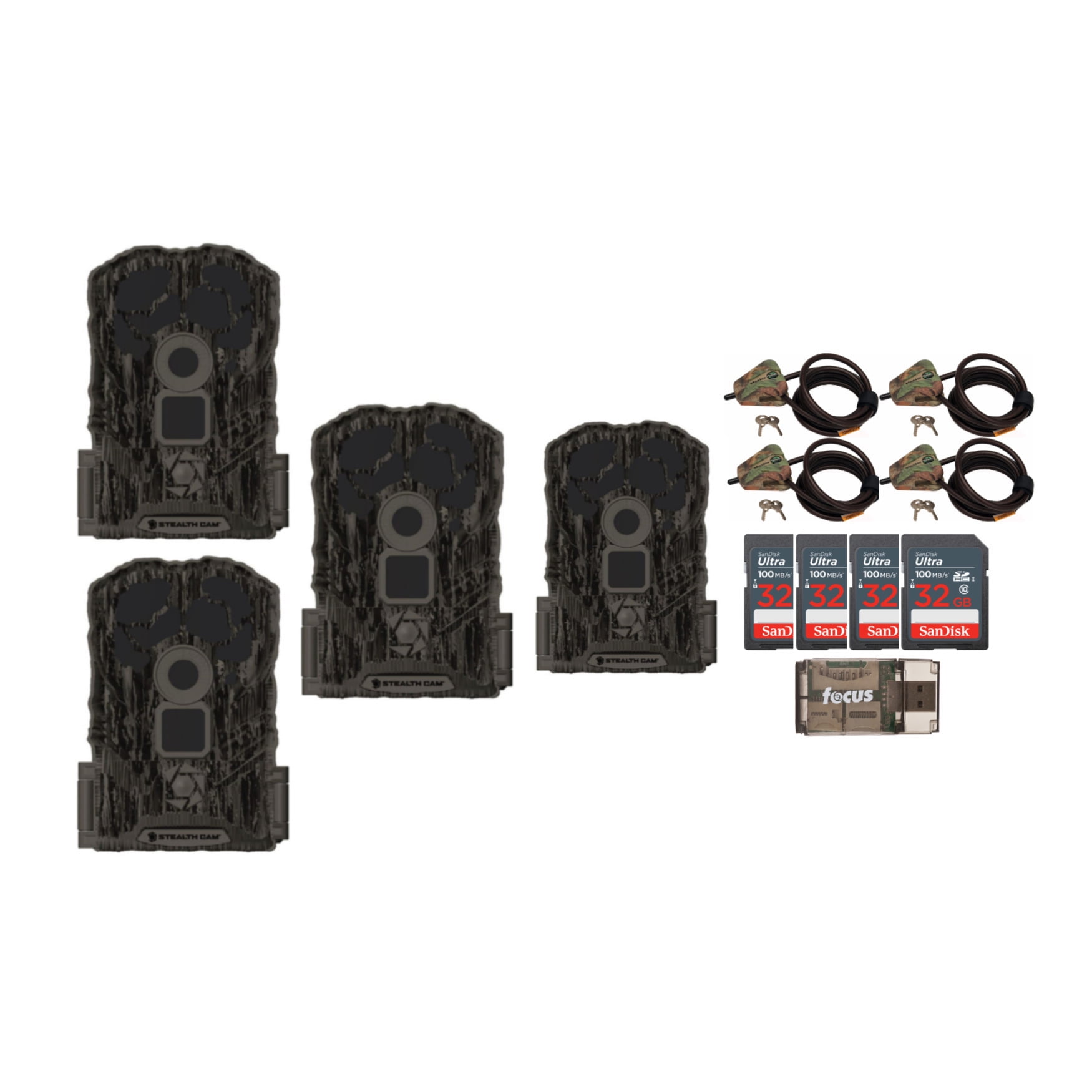 Stealth Cam Browtine 14MP Camera (4-Pack) with Trail Camera Bundle - Walmart.com