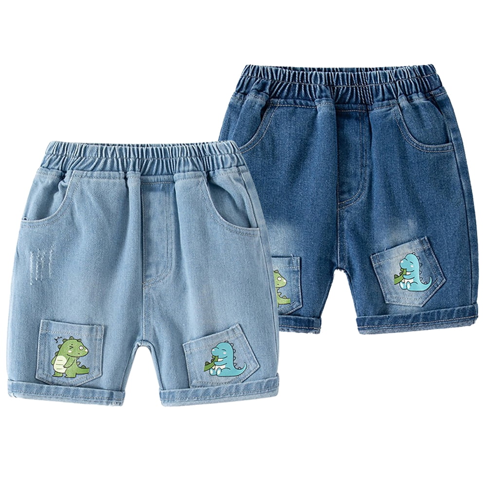 SILVERCELL Baby Boys Shorts Toddlers Denim Jeans Shorts Elastic Waist ...