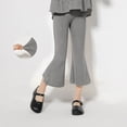 Cotton Flare Capri Pants For Girls High Waisted Cropped Bell Bottom ...