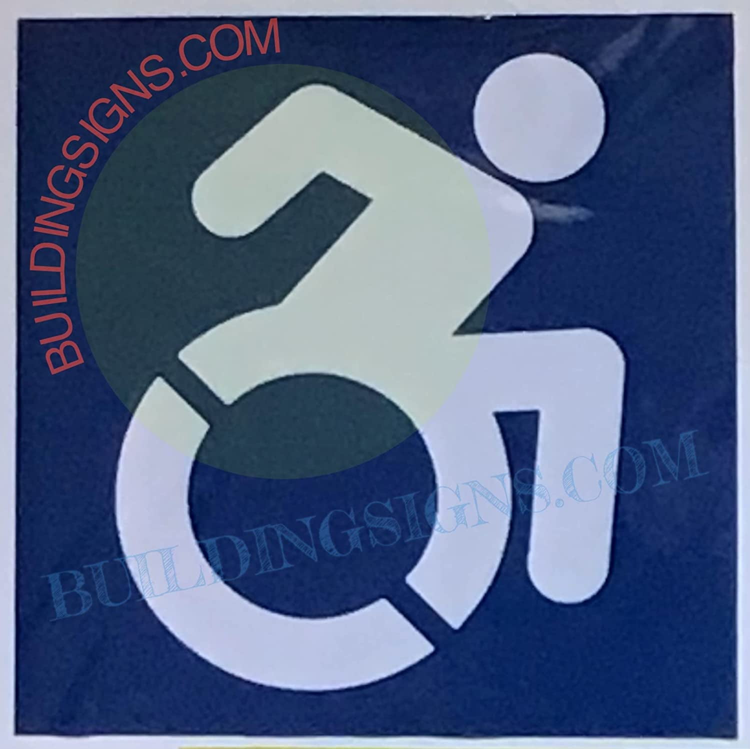Two (2) pcs Accessible Sticker (Blue, 6x6 INCH, Vinyl Sticker) (ref ...