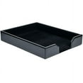 Black Bonded Leather Letter Tray - Walmart.com