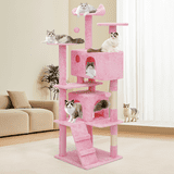 Magshion 60" Cat Tree & Cat Condo Scratching Post Tower with Top Cat ...