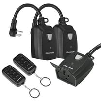 DEWENWILS Outdoor Wireless Outlet, 2 Independent Sockets, Weatherproof ...