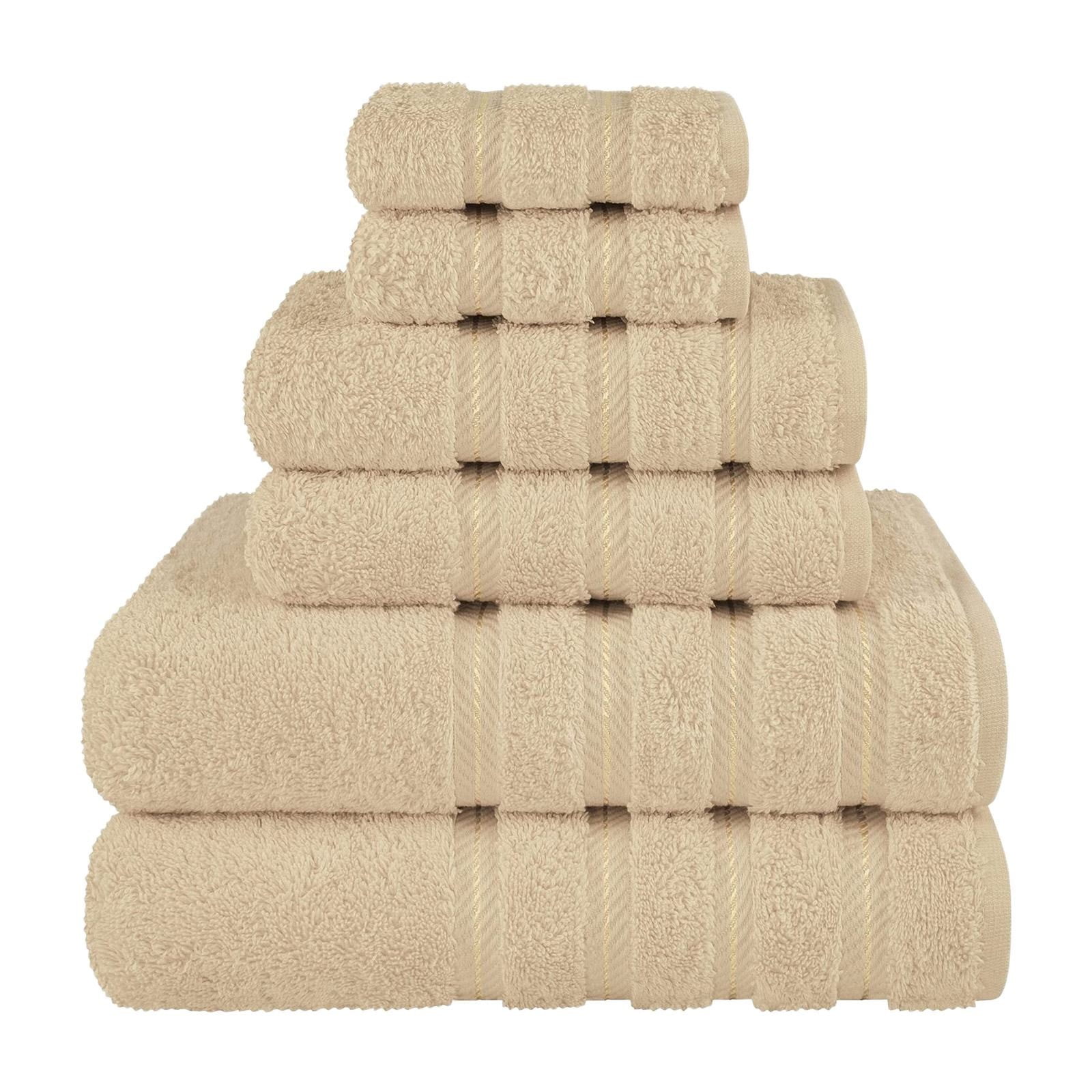 Miyuadkai Winter Towel Set In Khaki 6  6 Piece Towel Set Luxurious Cotton Towels For Comfort And Absorbency In Your Bathroom Perfect For Daily Use And