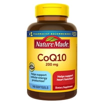 Nature Made CoQ10 200 mg Softgels, Heart Health Support, Antioxidant ...