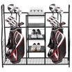 Suncast Metal Golf Organizer Rack, Storage for Clubs, Bags & Balls, 3 ...