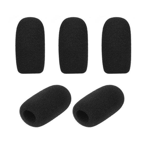 Mini Microphone Windscreens Mic Foam Covers For Lapel Lavalier Headset Microphone Black Pack Of