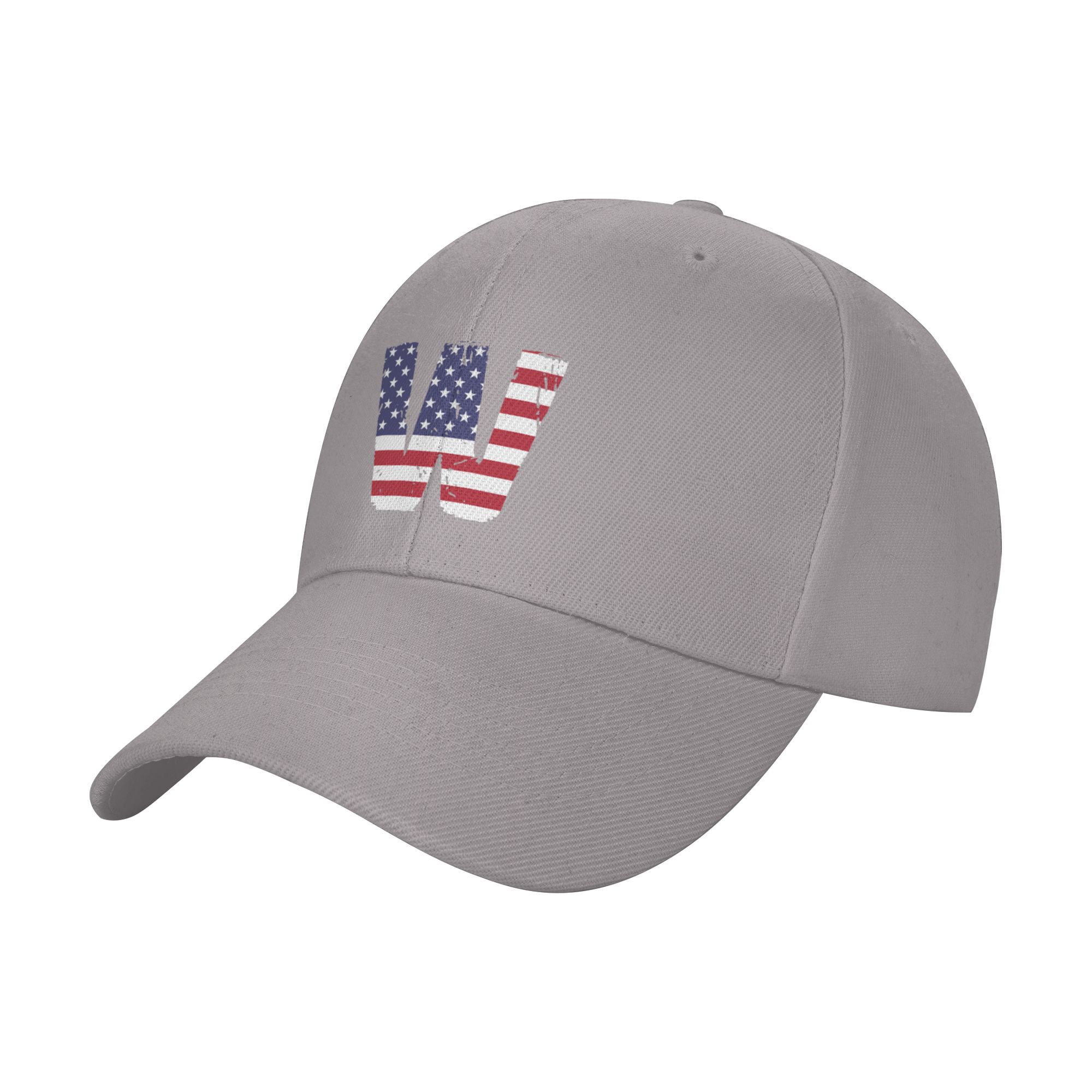 TEQUAN Peaked Cap Letter W Usa Flag Stickers Adult Unisex Adjustable ...