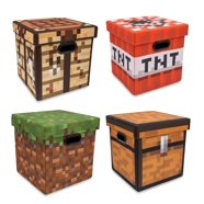 Minecraft Brown Chest 13-Inch Collapsible Fabric Storage Bin, Foldable ...