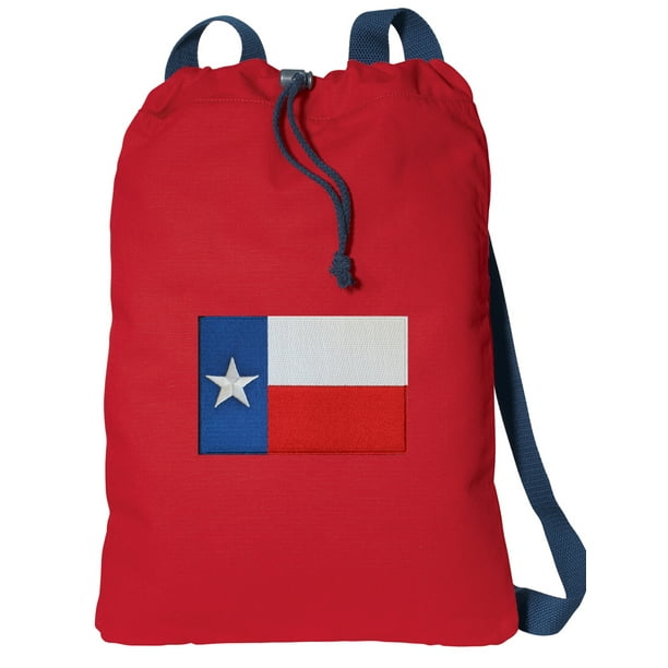 Broad Bay Cotton - Canvas Texas Drawstring Bag DELUXE Texas Flag ...