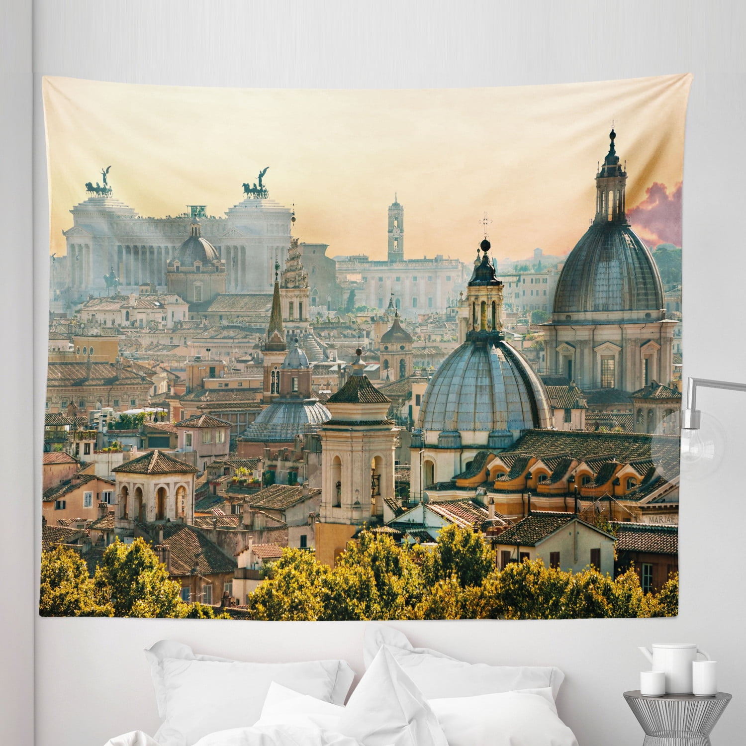 City Tapestry, View of Rome from Castel Sant'Angelo Italy Historical ...
