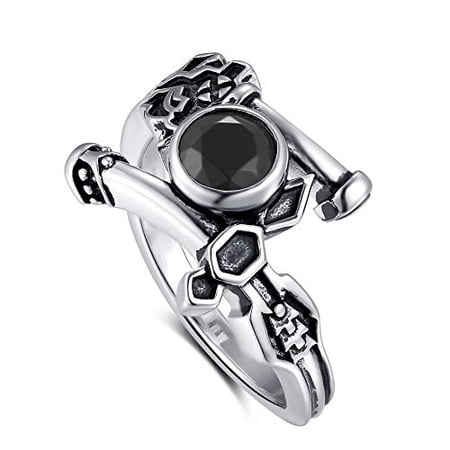 Purreen SAO Sword Art Online Kirito Costume Dark Repulser Sword Ring (7 ...