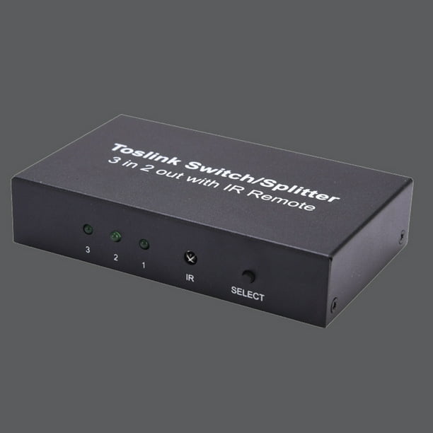 3 In 2 Out Toslink ;SPDIF optical Cable Switch Splitter SPDIF/TOSLINK ...