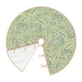 Christmas Tree Skirt - Flower Paisley Light Green Halloween Tree Skirt ...