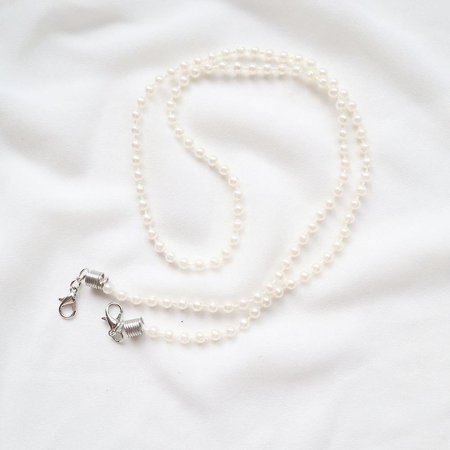 Korean Vintage Pearls Glass Bead Necklace Mask Chain Strap | Walmart Canada