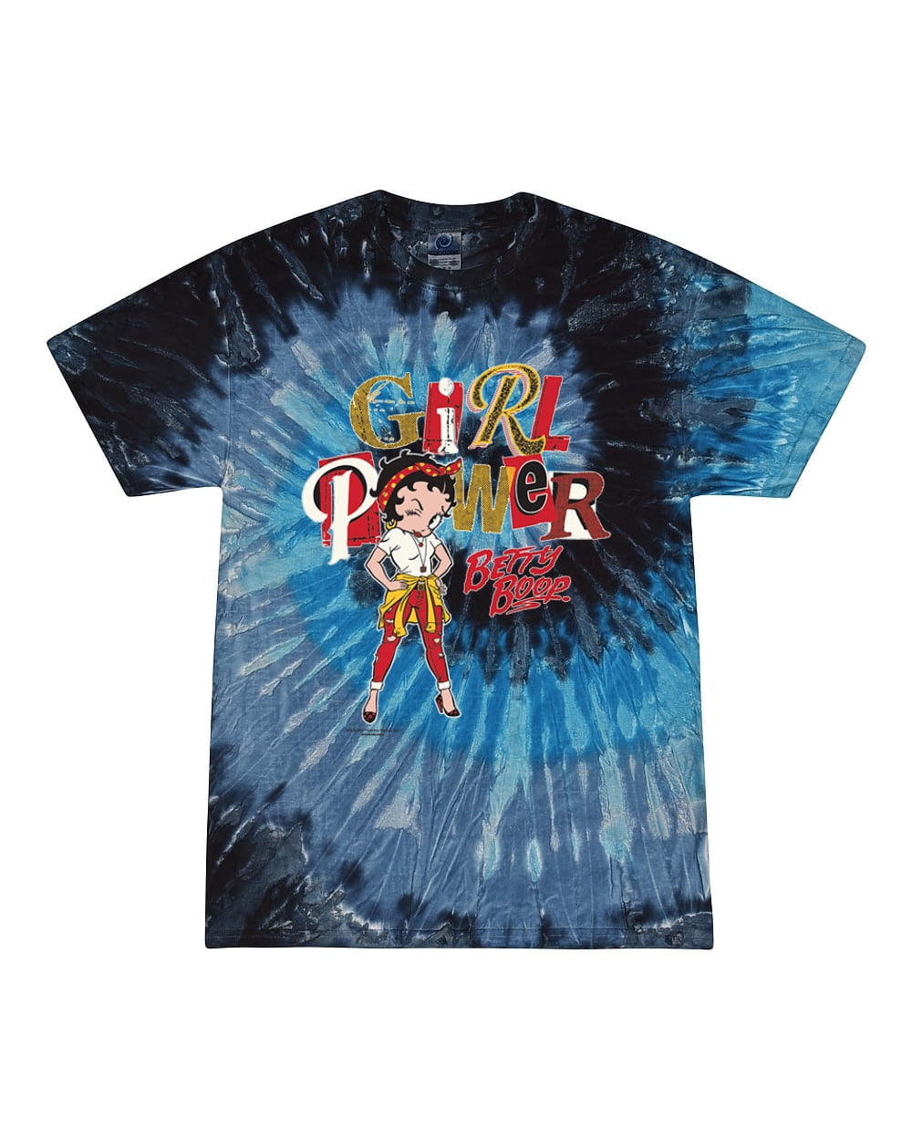Wild Bobby Betty Boop Winking Girl Power Femenist Betty Boop Tie-Dye T ...