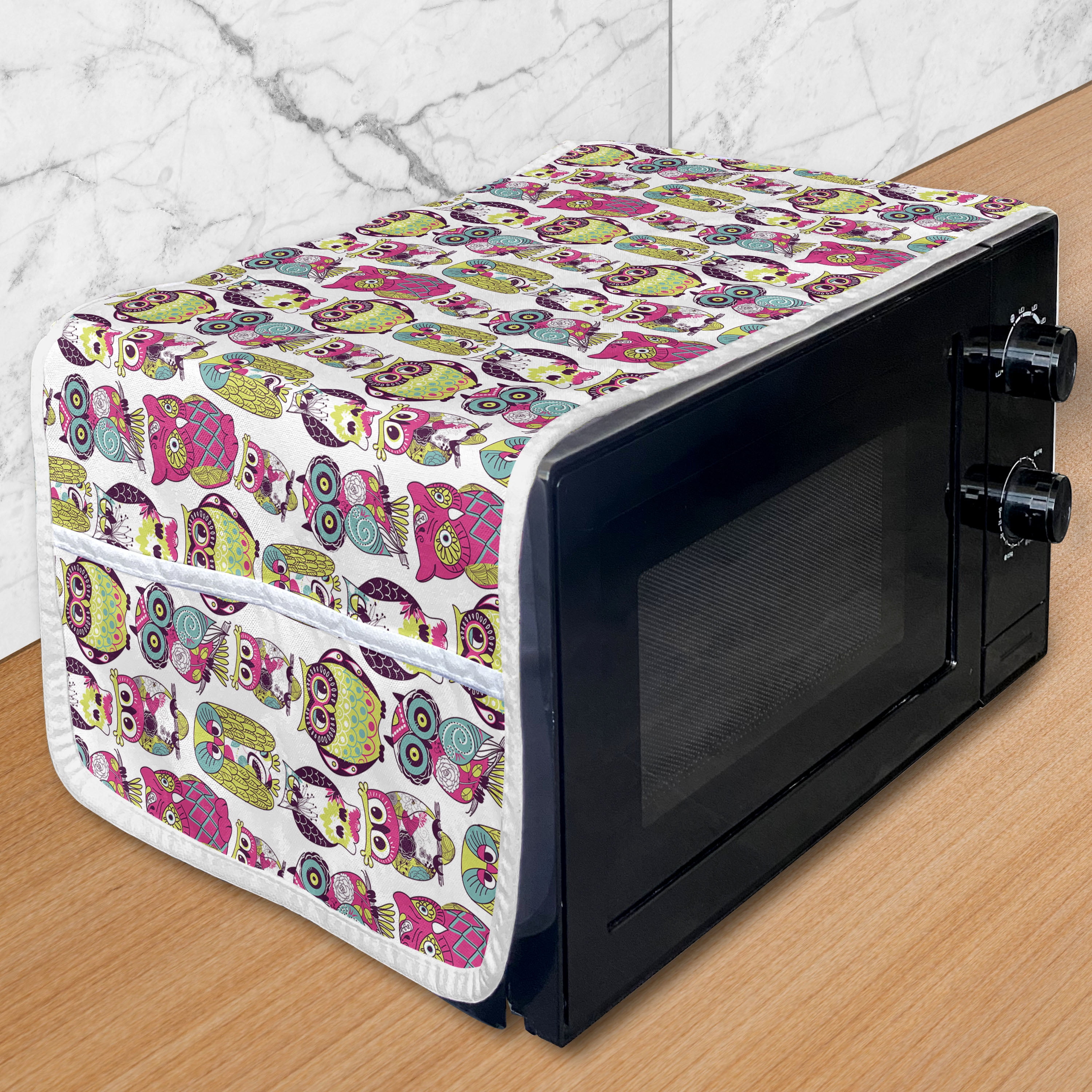 Owl Print Microwave Oven Cover, Various Halloween-Themed Colorful ...