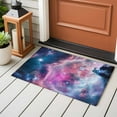 Colorful Nebulae Front Door Rugs 2x3 ft Abstract Shiny Gradient Pink ...