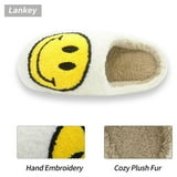 Smiley Face Slippers for Adults, Funny House Shoes with Thick Soles ...
