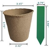 3 inches Biodegradable Seedling Peat Pots 100 Pack, Peat Pots for ...