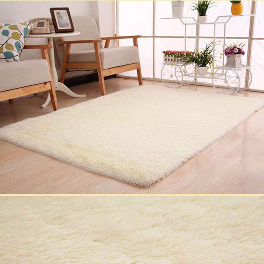 SANAG Plush Soft Mats with Solid Color Non-Slip Mats for Door Bedroom ...